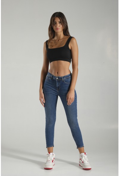 Abbra Kadın Üç Dikişli Jean