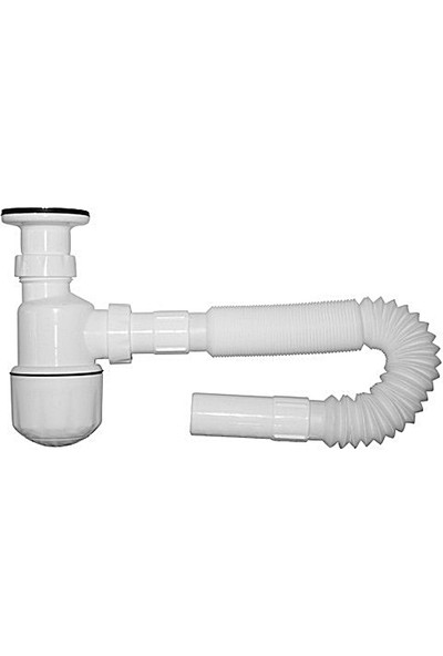 Yapıtaşı Taslı Körüklü Lavabo Evye Gider Sifonu Beyaz Yapıtaşı Taslı Körüklü Lavabo Evye Gider Sifonu Beyaz