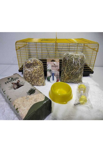 Kafes Tavşan Guineapig Kafes Ekonomik Set Sarı