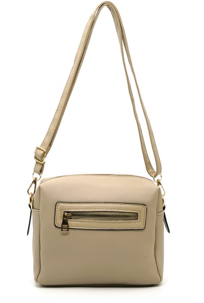 Vierona Vera Deri Askılı Kadın Omuz Çanta Vizon Vierona Vera Deri Askılı Kadın Omuz Çanta Vizon