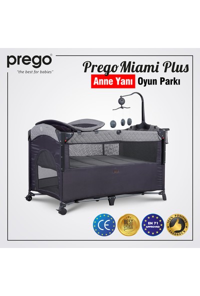 Prego 8044 Miami Plus Oyun Parkı 70X120 cm Gri Prego 8044 Miami Plus Oyun Parkı 70X120 cm Gri