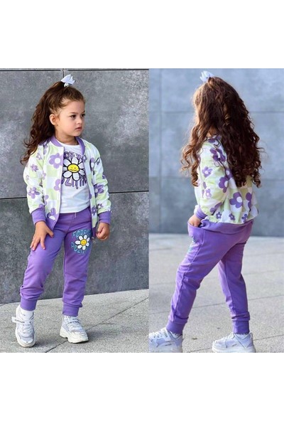 Betül Kamer Kids Papatya Desen Compact Kumaş 3lü Takım Betül Kamer Kids Papatya Desen Compact Kumaş 3lü Takım