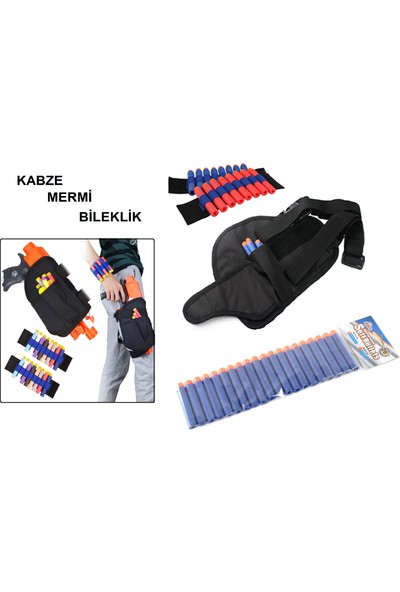 Doğan Nerf Tabanca Kılıfı Kabze Bel Çantası + Mermi Depolama Bileklik + Dart Mermi Doğan Nerf Tabanca Kılıfı Kabze Bel Çantası + Mermi Depolama Bileklik + Dart Mermi