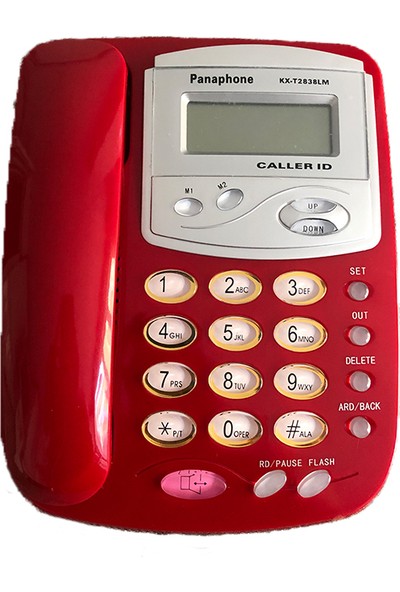 Panaphone KX-T2838LM Masaüstü Kablolu Ev Telefonu (Kırmızı) Panaphone KX-T2838LM Masaüstü Kablolu Ev Telefonu (Kırmızı)