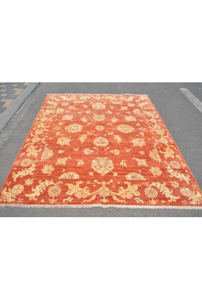 Eskitme Halı, Türk Halısı, Halı, 198 x 236 cm Kırmızı Halı, El Yapımı Salon Halı, 3649