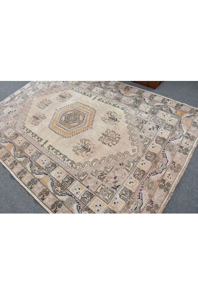 Eskitme Halı, Türk Halısı, Halı, 180 x 260 cm Bej Halı, Yün Salon Halı, Ofice Yer Halı, 11744
