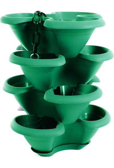 Çilek Makrome Saksı Yeşil Çilek Makrome Saksı Yeşil