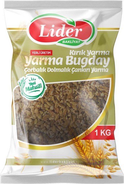 Lider Bakliyat Tarhanalık - Çorbalık Buğday (Kırık Yarma) 1 Kg. Lider Bakliyat Tarhanalık - Çorbalık Buğday (Kırık Yarma) 1 Kg.