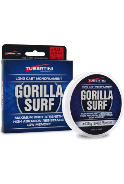 Tubertini Gorilla Surf Makara Misina 250+50 mt 0.22 mm Tubertini Gorilla Surf Makara Misina 250+50 mt 0.22 mm