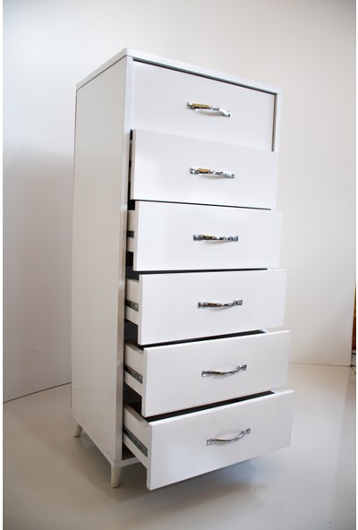 Moda Ayka Modaayka 6'lı Şifonyer 22AS550 Beyaz Moda Ayka Modaayka 6'lı Şifonyer 22AS550 Beyaz