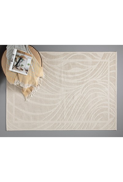 English Home Allison Pamuklu Kilim 120x170 Cm Krem English Home Allison Pamuklu Kilim 120x170 Cm Krem