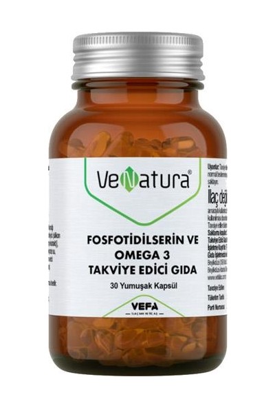 Venatura Fosfotidilserin ve Omega 3 Takviye Edici Gıda 30 Yumuşak Kapsül Venatura Fosfotidilserin ve Omega 3 Takviye Edici Gıda 30 Yumuşak Kapsül