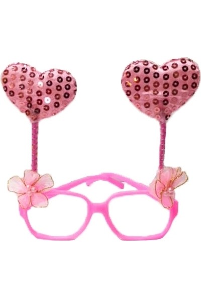 Bluehorion Pembe Kalpli Parti Gözlüğü Bluehorion Pembe Kalpli Parti Gözlüğü