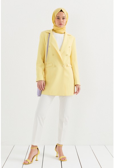 Nihan Blazer Ceket Sarı