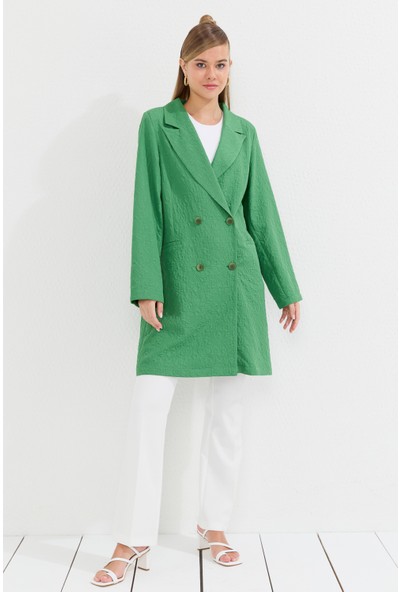 Nihan Blazer Ceket Benetton Yeşili