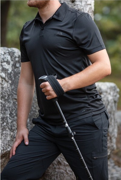 Huğlu Outdoor Polo Yaka Kartal Figürlü T-Shirt