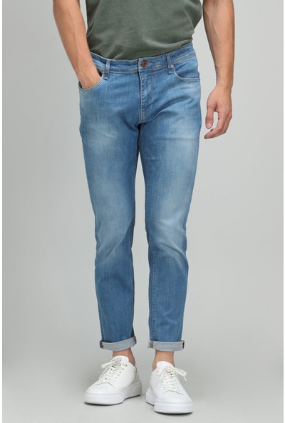 Lufian Slim Fit Mavi Erkek Kot Pantolon 111200119