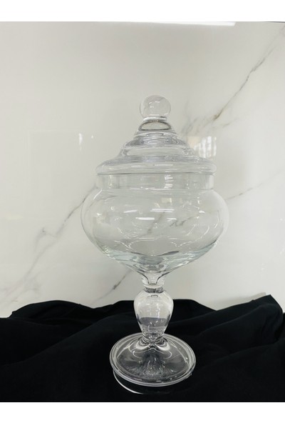 Cam Kapaklı Kurabiyelik, Ayaklı Sunumluk, El Yapımı , Pasta Sunumluk, Şekerlik 600341