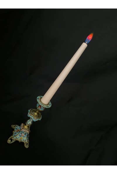 Hasyılmaz Çift Renkli Alevli Şamdan Mumu 20 cm (Pembe) Hasyılmaz Çift Renkli Alevli Şamdan Mumu 20 cm (Pembe)