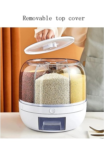 Global By Styles Tahıllar Için 360° Dönebilen 6 Hazneli Gıda Organizeri Global By Styles Tahıllar Için 360° Dönebilen 6 Hazneli Gıda Organizeri
