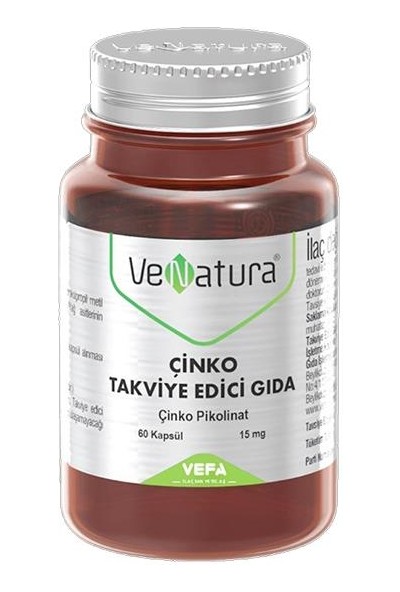 Venatura Çinko Takviye Edici Gıda 60 Kapsül Venatura Çinko Takviye Edici Gıda 60 Kapsül
