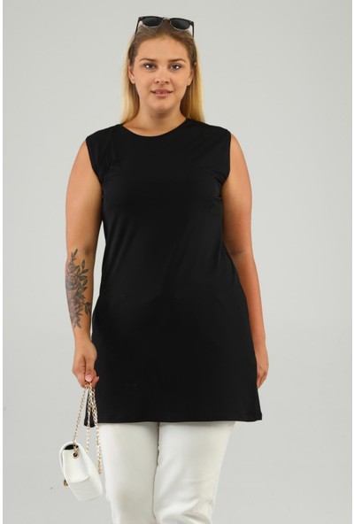 FERACE Kadın Sıfır Kol Kurtarıcı Kolsuz Tunik