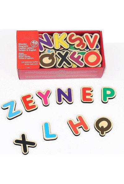 Oyuncakmatik Ahşap Büyük Alfabe Harfleri Magnet 40 Parça Oyuncakmatik Ahşap Büyük Alfabe Harfleri Magnet 40 Parça