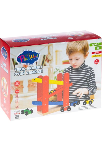 Playwood Ahşap Oyun Rampası Yarış Arabalı ONY-382 3821 Playwood Ahşap Oyun Rampası Yarış Arabalı ONY-382 3821