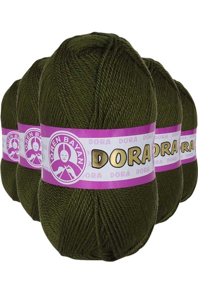 Ören Bayan 5 Adet Dora El Örgü Ipi Yünü 100 gr 077 Haki Ören Bayan 5 Adet Dora El Örgü Ipi Yünü 100 gr 077 Haki