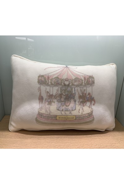 Carousel Kaşmir Yastık Büyük Ölçek - Pembe