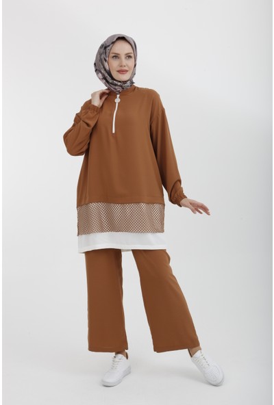 Armine 22YT638 3'lü Kadın Camel Takım