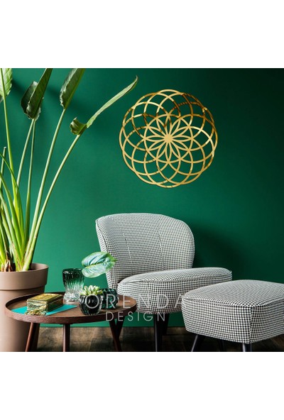 Orenda Design Torus Duvar Tablosu Gold Pleksi