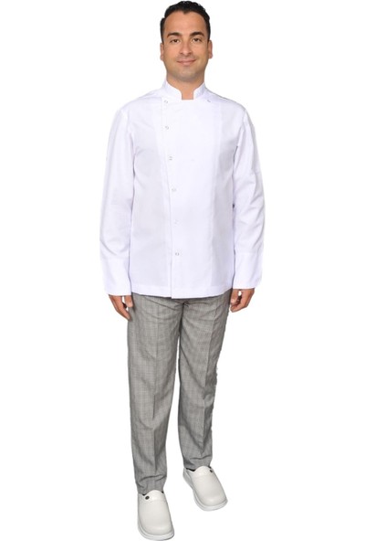 Geceri Aşçı Ceketi Kıyafetleri Şef Ceket Aşçı Gömleği Modern Aşçı Kıyafetleri Chef Ceketi Unisex Beyaz Geceri Aşçı Ceketi Kıyafetleri Şef Ceket Aşçı Gömleği Modern Aşçı Kıyafetleri Chef Ceketi Unisex Beyaz