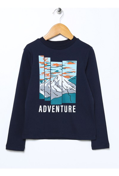 Limon Baskılı Lacivert Erkek Çocuk T-Shirt Fresh Boy