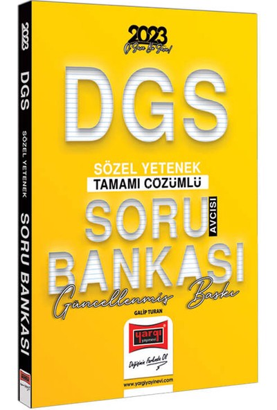 Yargı Yayınevi 2023 DGS Soru Avcısı Tamamı Çözümlü Sözel Yetenek Soru Bankası Yargı Yayınevi 2023 DGS Soru Avcısı Tamamı Çözümlü Sözel Yetenek Soru Bankası