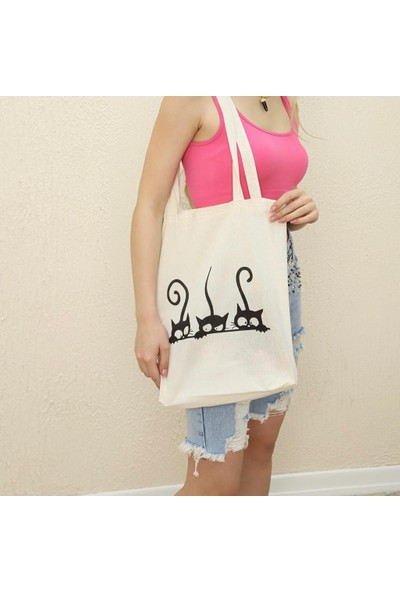 Şirin Çanta Kadın Plaj ve Alışveriş Bez Omuz Çantası