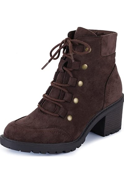 Mysoft Kadın Düşük Topuk Bağcıklı Bot