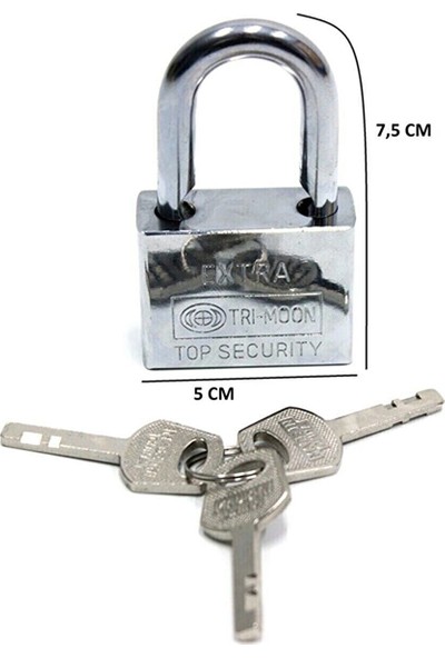 50MM Paslamaz Çelik Asma Kilit Yedek Anahtarlı 50MM Paslamaz Çelik Asma Kilit Yedek Anahtarlı