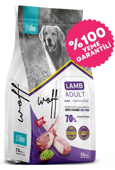 Woff Super Premium Kuzu Etli Yetişkin Köpek Maması 12 kg Woff Super Premium Kuzu Etli Yetişkin Köpek Maması 12 kg