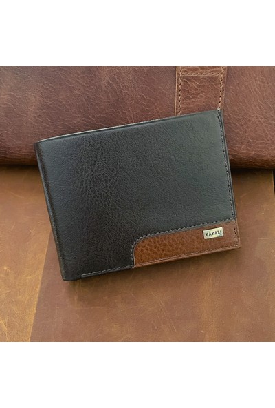 Karalı Hakiki Deri Erkek Cüzdan Karalı Hakiki Deri Erkek Cüzdan