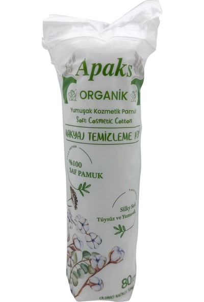 Apaks Organik Yuvarlak Makyaj Pedi 80 Adet Apaks Organik Yuvarlak Makyaj Pedi 80 Adet