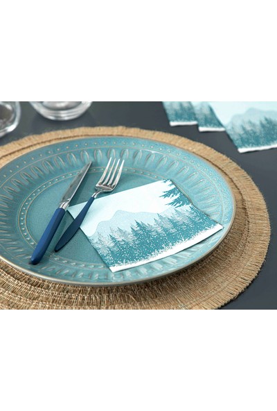 English Home Mountainous Kağıt 20'li Kağıt Peçete 25 x 25 cm Mavi English Home Mountainous Kağıt 20'li Kağıt Peçete 25 x 25 cm Mavi