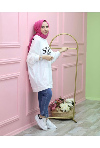 Ece Moda Stop Baskılı Spor Tunik Ece Moda Stop Baskılı Spor Tunik