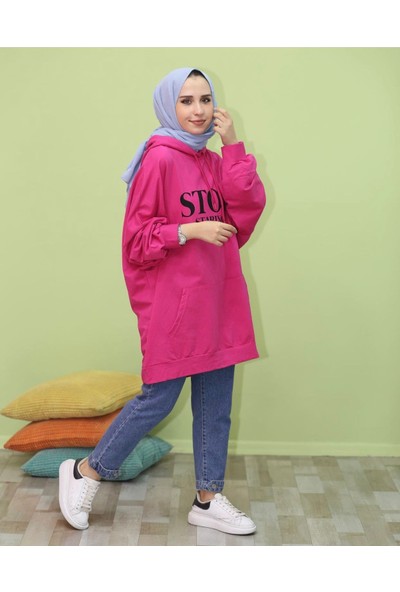 Ece Moda Stop Baskılı Spor Tunik Ece Moda Stop Baskılı Spor Tunik