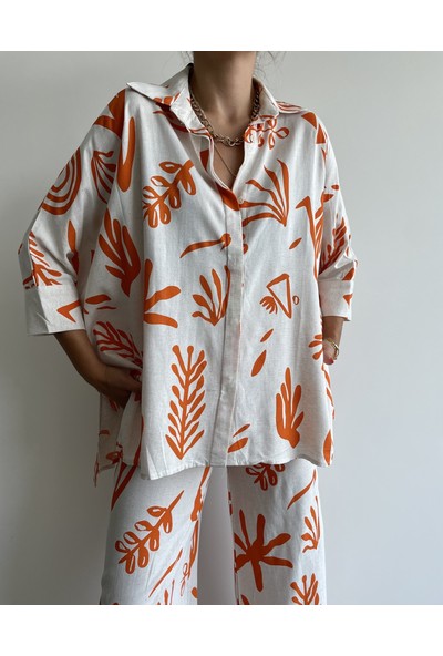 Lionne Yarasa Kol Desenli Keten Takım