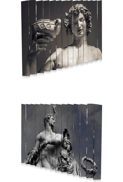 Zayna Iki Boyutlu Yunan Heykel Ilizyon Tablo