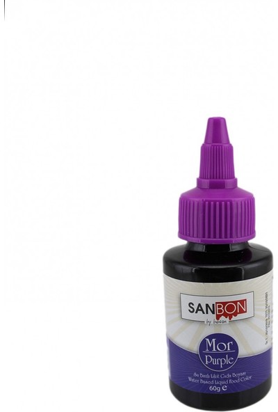 Sanbon Su Bazlı Likit Sıvı Gıda Boyası Mor 60 gr Sanbon Su Bazlı Likit Sıvı Gıda Boyası Mor 60 gr