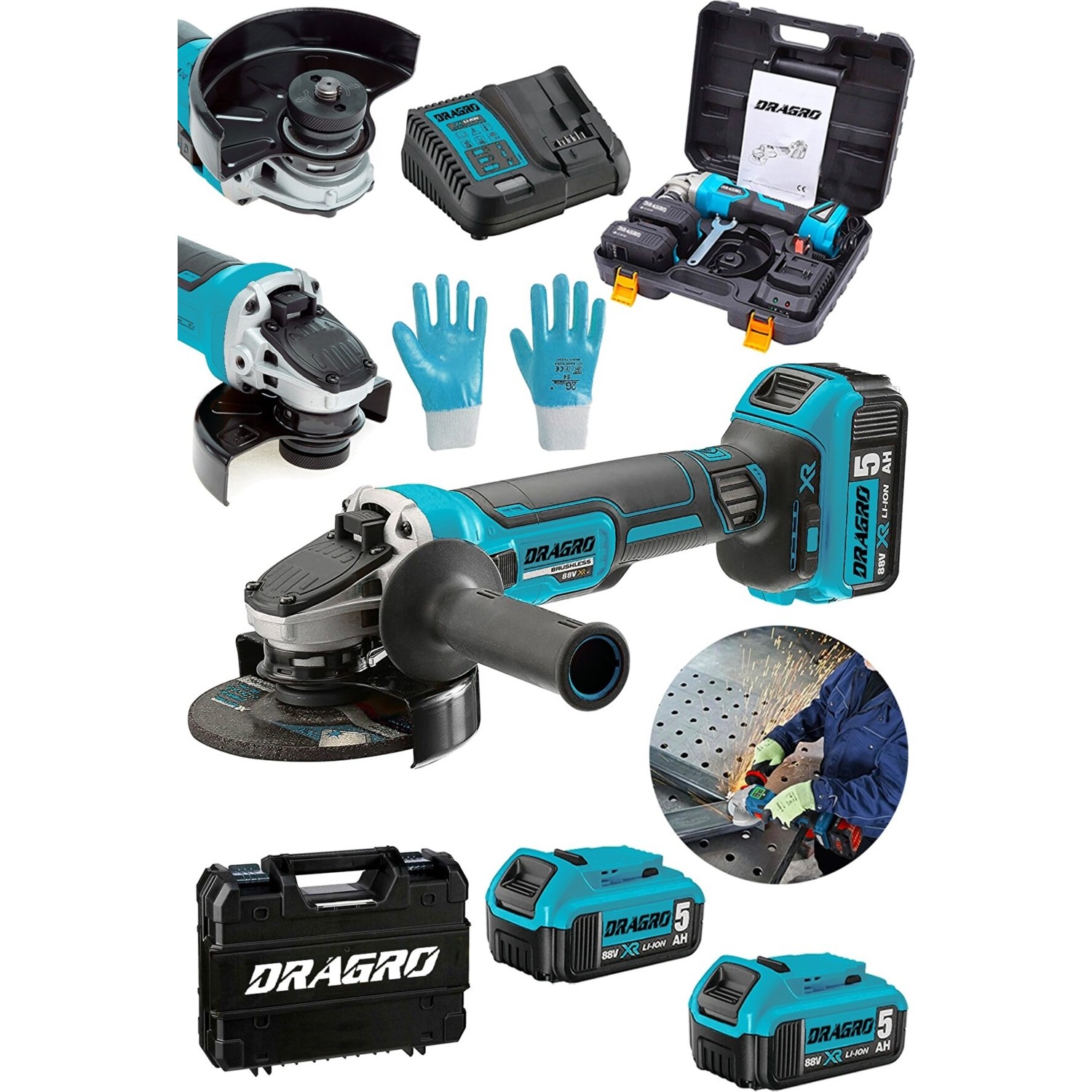 Dragro Drg-Alman 88 V 5AH Akülü Taşlama Makinesi Sprel Fiyatı