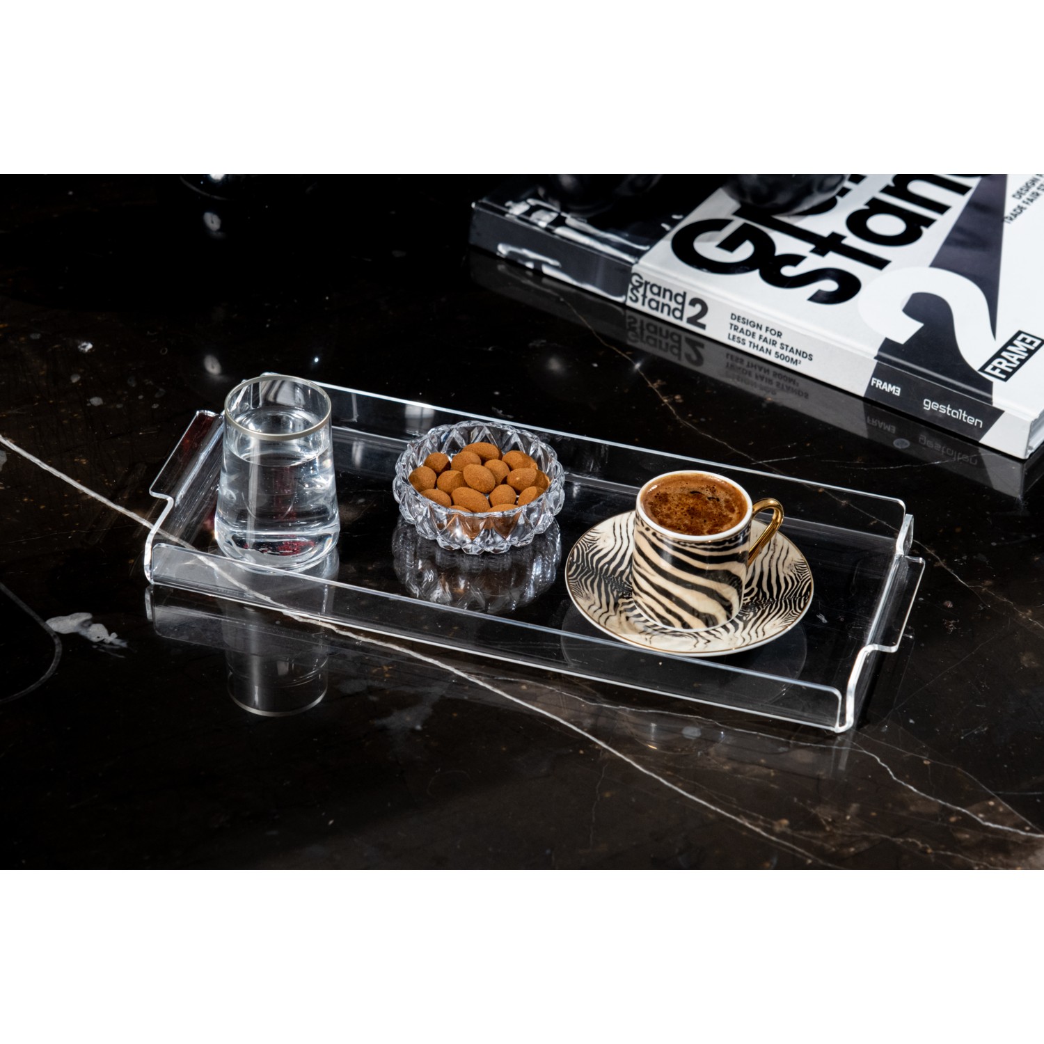 Sogo Şeffaf Akrilik Tepsi Kahve-Sunum Tepsisi 33X15 cm 3 mm Fiyatı