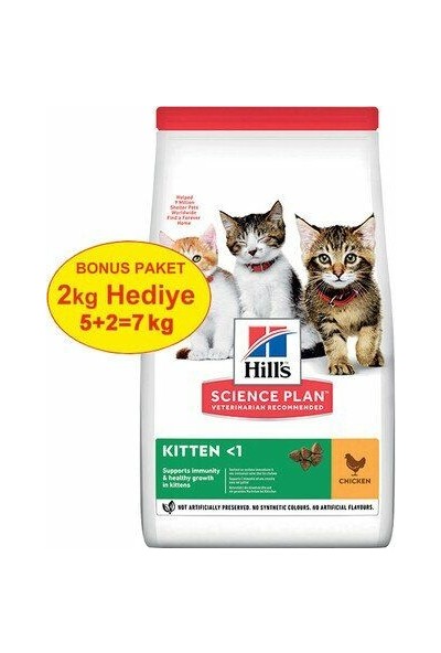 Hills Kitten Tavuklu Yavru Kedi Maması 5 kg (+2 kg Hediyeli) Hills Kitten Tavuklu Yavru Kedi Maması 5 kg (+2 kg Hediyeli)